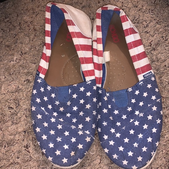 BONGO | Shoes | American Flag Print Slip On Flats | Poshmark
